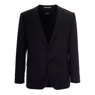 HUGO BOSS Homme, Vestes, Noir, Taille: L Slim Fit Revers Classici