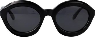 Alaia Sonnenbrille mit Schriftzug-Logo - - Accessories - Damen - Schwarzk - 53 MM