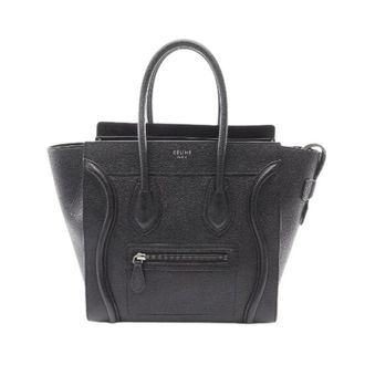 Celine Pre-owned Luggage Micro Shopper Leder Tote Bag - - Pre-owned - Damen - Schwarzk - ONE SIZE