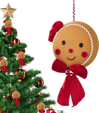 Generico Lebkuchenmann, Weihnachtsbaum, Weihnachtsdekoration, Lebkuchenmann, Winterdekoration mit Kordel f&uuml;r T&uuml;r oder Innenbereich