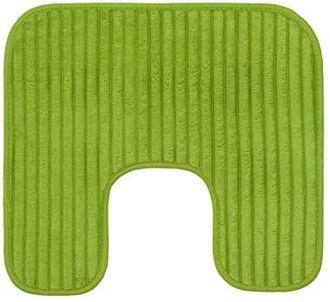 Gözze Rutschfester Weicher Toilettenteppich in U-Form, 100% Polyester, 50 x 45 cm - Dunkelgrün