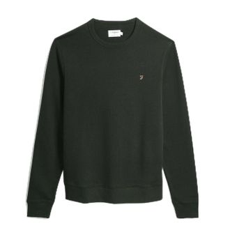 Farah Herren Tim Crew Sweatshirt, Dunkelgrün (Evergreen), M