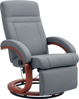 HOMCOM Homcom - Relaxsessel Fernsehsessel mit Liegefunktion, Armlehne aus Holz, Drehbarer Ruhesessel TV-Sessel mit Verstellbarer R&uuml;ckenlehne, Liegesessel