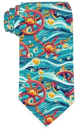 Generic Roues De Bateau Cravates Doux Cravatte Décontractée Cravates Hommes Pour Mariage Bureau Scolaires