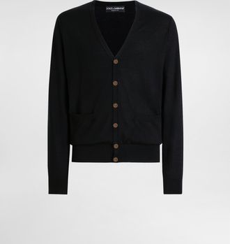 Dolce & Gabbana Cashmere Cardigan - Mann Strickwaren Schwarz 60