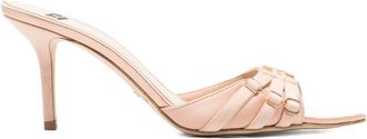 Elisabetta Franchi Femme, Chaussures, Rose, Taille: 41 EU Mules en cuir avec brides