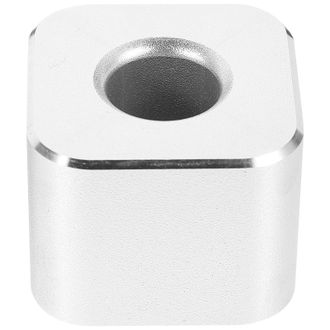 Hemobllo Metall Stifthalter Quadratisch mit Rundem Loch Verschlei&szlig;fest Poliert Silberner Stifteaufbewahrungsst&auml;nder f&uuml;r B&uuml;ro und Schreibtisch