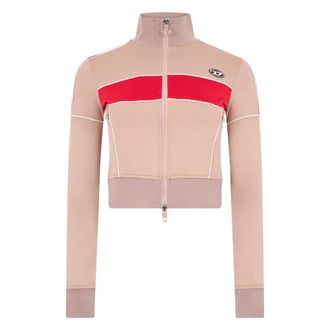 Diesel Hoodie mit Logo und Rei&szlig;verschluss - - Sweatshirts & Hoodies - Damen - Beige - S