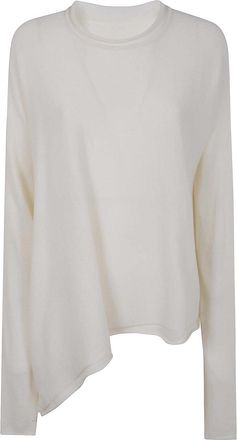 Yohji Yamamoto Pull Col Rond - Blanc