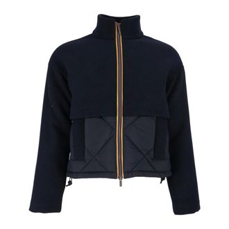 K-Way Mandie Wool Nylon Warm Jacket - Femme - Vestes - Bleu - Taille: 42 FR