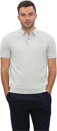 Genti Polo 2 Button SS 1260 - - Tops - Herren - Grau - XL