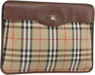 Burberry Sac pochette Pre-owned - Femme - Pre-owned - Beige - Taille: ONE Size