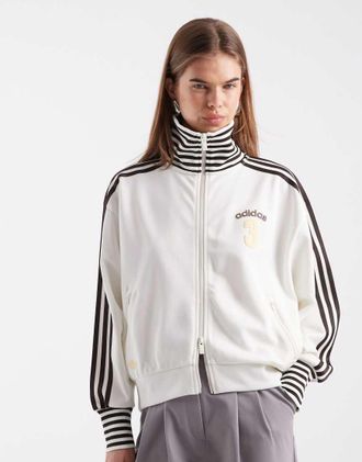 adidas Originals Veste de surv&ecirc;tement style vintage - Blanc cass&eacute;