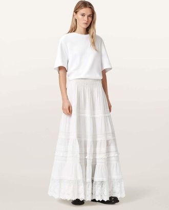 AllSaints Meadow - Jupe longue - Blanc