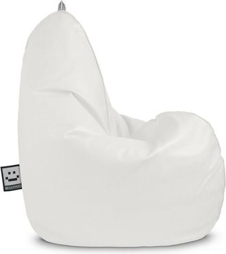 Happers Happers - Pouf Poire Relax Similicuir Blanc Enfant Blanc