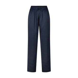 Samsøe & Samsøe Femme, Pantalons, Bleu, Taille: 42 FR Pantalon Large Brillant Sahelena