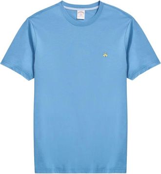 Brooks Brothers Washed Supima Cotton Logo Rundhals-T-Shirt - - Tops - Herren - Blau - XL