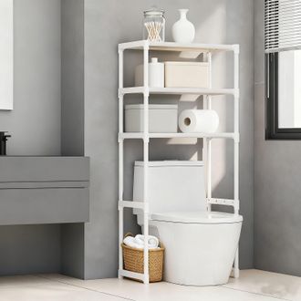 Generic Badezimmerregale & Aufbewahrungsregale - Regal &uuml;ber der Toilette, geeignet for Badezimmer, Toilettenbereich & R&auml;ume(White)