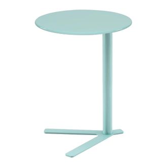 Generic Kleiner Beistelltisch, runder Beistelltisch aus Eisen mit V-f&ouml;rmigem Fu&szlig;, C-f&ouml;rmiger Sofatisch f&uuml;r Wohnzimmer, Schlafzimmer, Balkon oder B&uuml;ro