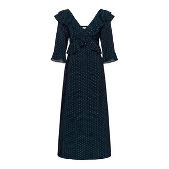 Kaffe Kaelsie Frill Dress - - Dresses - Damen - Blau - XL