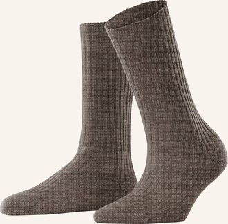 Falke Str&uuml;mpfe Cosy Wool Boot Mit Merinowolle blau