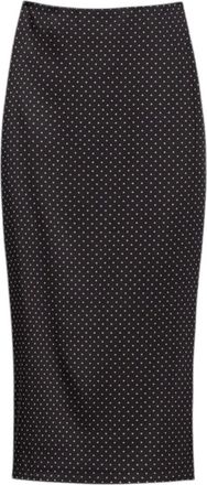 Aniye By Femme, Jupes, Noir, Taille: 40 FR Jupe Midi &agrave; Pois en Polyester