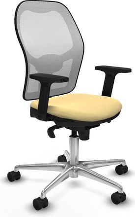 Piqueras y Crespo Jorquera Sessel f&uuml;r die Arbeit zu Hause mit 2D-Armen, h&ouml;henverstellbare Lendenwirbelst&uuml;tze, ausgestattet mit 5 Positionen und injiziertem Schaum, Wei&szlig;