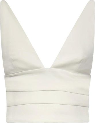 Pinko Pinko, Femme, Tops, Blanc, Taille: 38 FR Crop Top