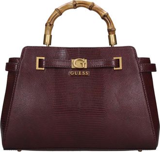 Guess Femme, Sacs, Rouge, Taille: ONE Size Sibel Python-print Handbag