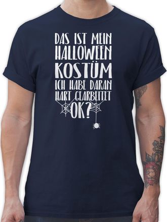 Shirtracer T-Shirt Herren - Das ist Mein Halloween Kost&uuml;m - M - Navy Blau - Shirt halloweenshirt Haloween Outfits spinne Shirts verkleidung Halloween-Shirt halow