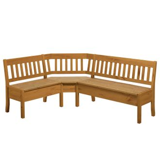 Maison Belfort home24 Eckbank Boston II 213cm Braun/Kiefer Laugenfarbig