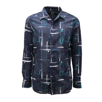 Bagutta Hemdkragen Offen - - Shirts - Herren - Blau - M