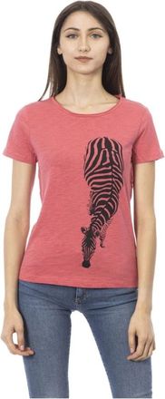 Trussardi Femme, Tops, Rose, Taille: 38 FR T-shirt d&eacute;contract&eacute; &agrave; col rond