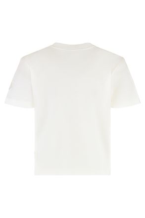 Moncler Womens Cotton Crew-Neck T-Shirt Ivory T-Shirts & Jerseys