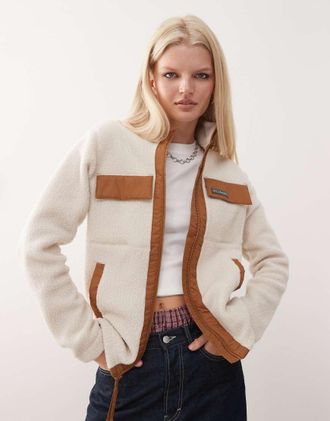 Columbia Juniper Peak - Fleecejacke in Beige mit durchgehendem Rei&szlig;verschluss-Neutral