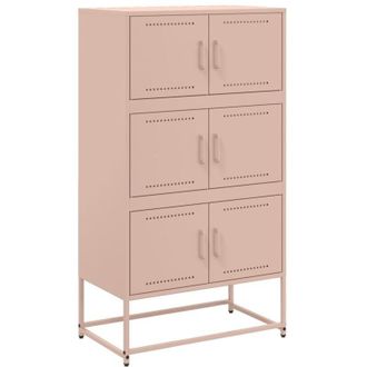 vidaXL Sideboard Rosa 68,5x38,5x123,5 cm Stahl Vidaxl