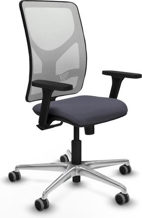 Piqueras y Crespo Drehbarer Schreibtischstuhl ohne Rollen, mit 3D-Armlehnen, h&ouml;henverstellbare Lendenwirbelst&uuml;tze, ausgestattet mit 3 Positionen und Schneideschaum, Wei