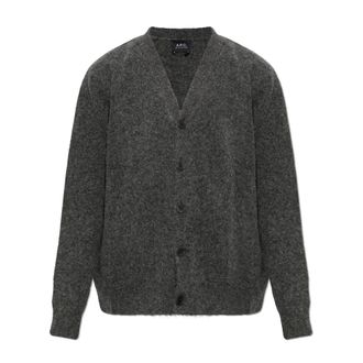 A.P.C. A.p.c., Homme, Pulls, Gris, Taille: 2XL Cardigan en laine