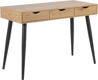 AC Design Furniture Irene Schreibtisch, Tischplatte: Melamin, Gestell: Metall, Natur, 50 x 110 x 77,1 cm