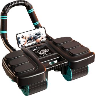 Generico Bauchmuskel-Roller, Bauchtrainer | Kleine Trainingsrolle | Bauchmuskelrad mit 4 R&auml;dern | Bauchtrainer Roller, automatischer R&uuml;cklauf des Rollerrades