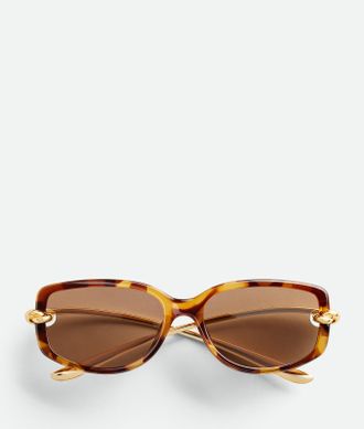 Bottega Veneta Lunettes De Soleil Rectangulaires Knot - Bottega Veneta