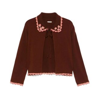 Bode Stylischer Cardigan f&uuml;r Anf&auml;nger - - Knitwear - Damen - Braun - L