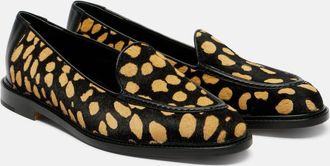 Manolo Blahnik Mocassins Maxy en cuir fa&ccedil;on poulain