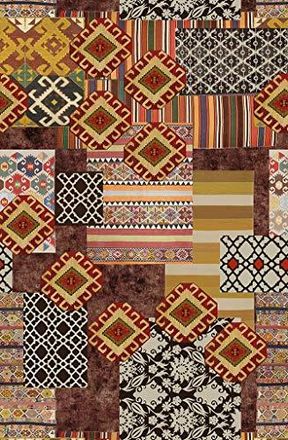 Vilber Bohemian Kilim 2494 Teppich, Vinyl, Mehrfarbig, 100 x 153 x 0.2 cm