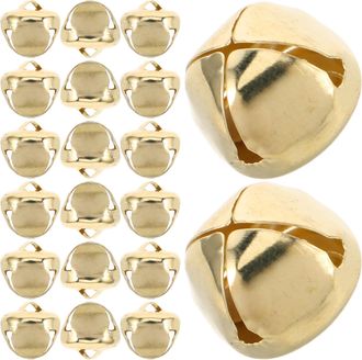 Angoily 200 Kleiner Gl&ouml;ckchen 20mm aus Metall Goldfarben f&uuml;r Selbstgemacht Weihnachtsdeko Basteln Christbaumschmuck