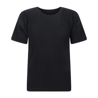 Issey Miyake T-shirt pliss&eacute; Basics - Homme - Tops - Noir - Taille: XL