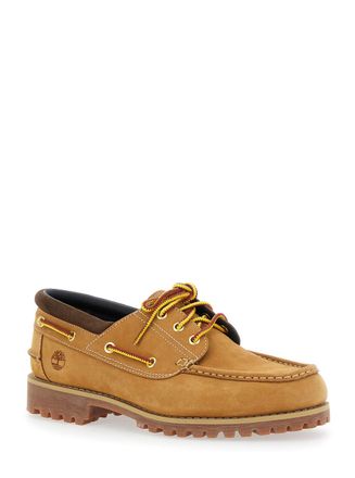 Timberland Mens Loafers Leather Beige