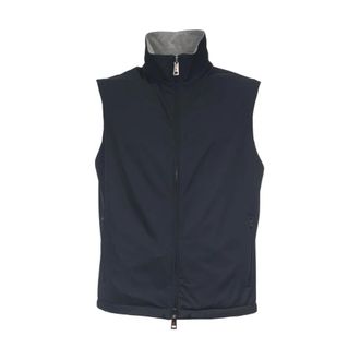 Kired Blauer &auml;rmelloser hoher Halsgilet - - Jackets - Herren - Blau - 4XL