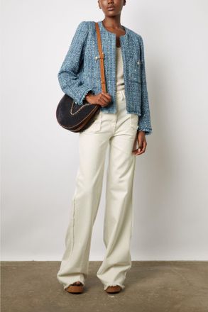 Gerard Darel Veste en tweed et lurex - BELMIRA - Indigo