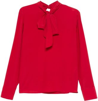 Twin-Set Bluse mit Schaldetail - Rot